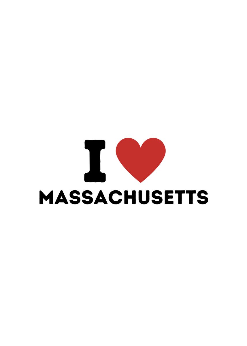 'I Love Massachusetts' Poster by James Adams | Displate