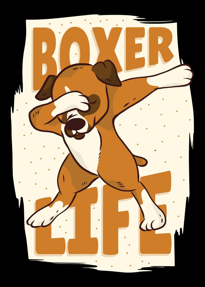 'Boxer dog gift' Poster, picture, metal print, paint by Stefanie ...
