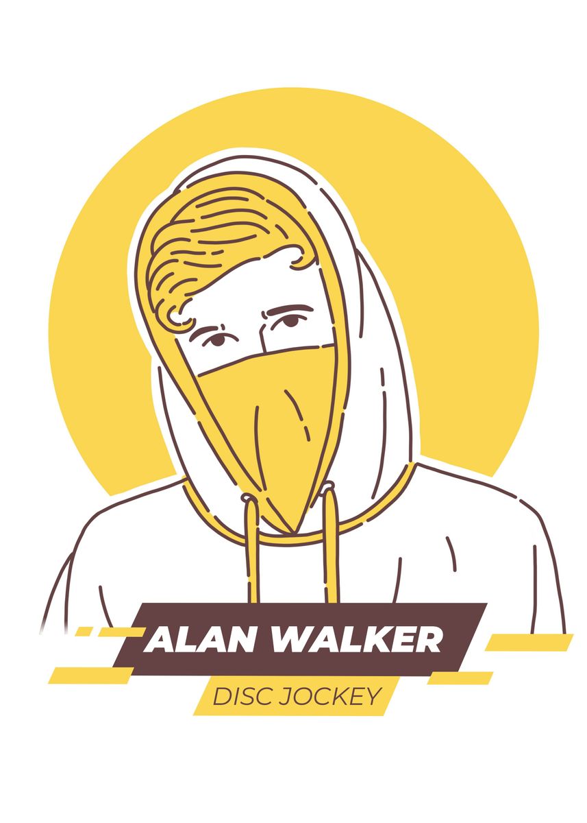 'Alan Walker Illustration' Poster, picture, metal print, paint by Bee ...