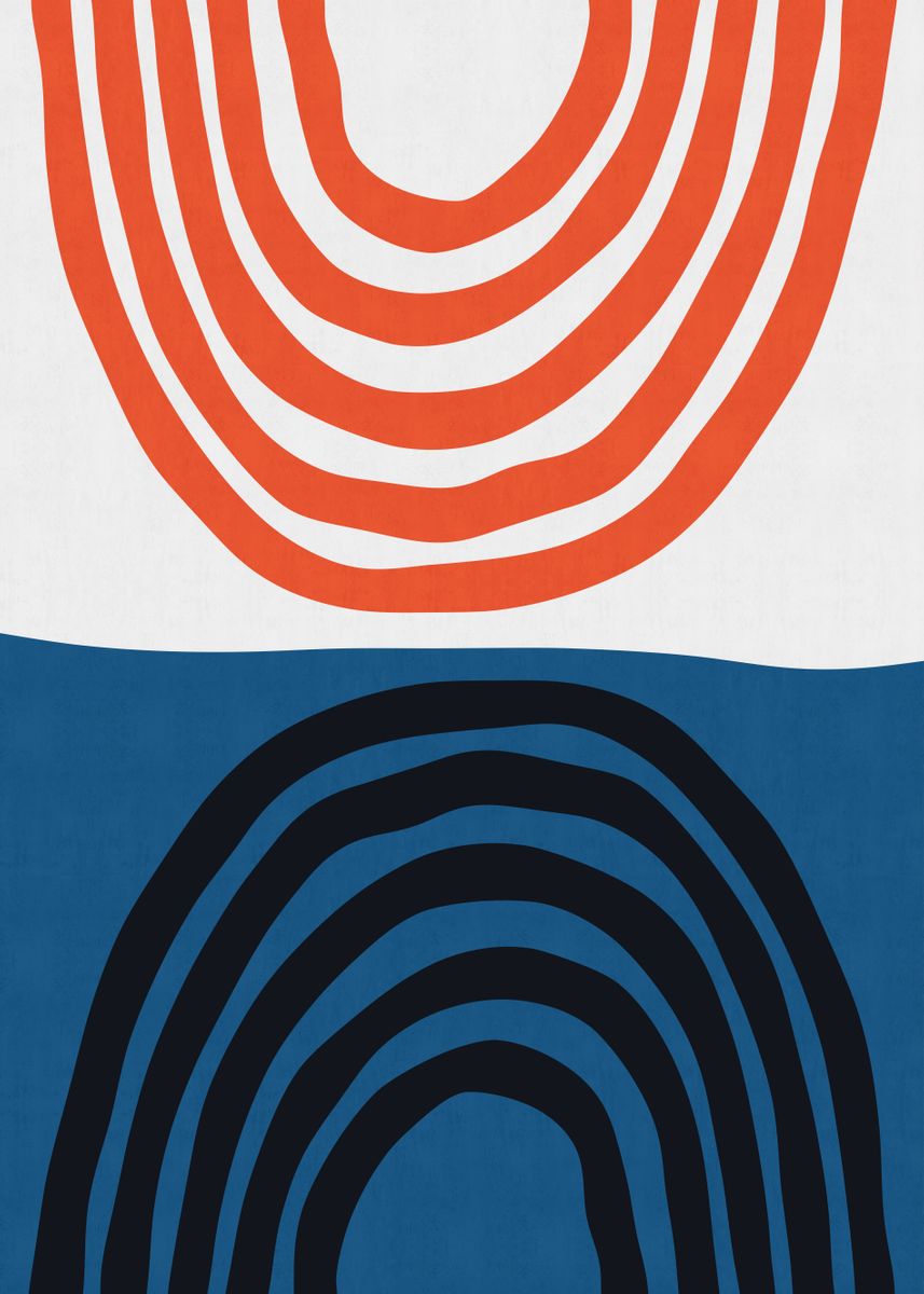 'Blue and red X' Poster, picture, metal print, paint by Vitor Costa ...