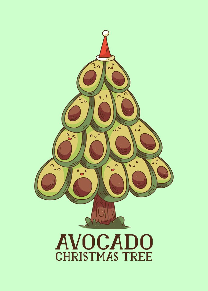 'Avocado Christmas Tree' Poster by StonerPlates | Displate
