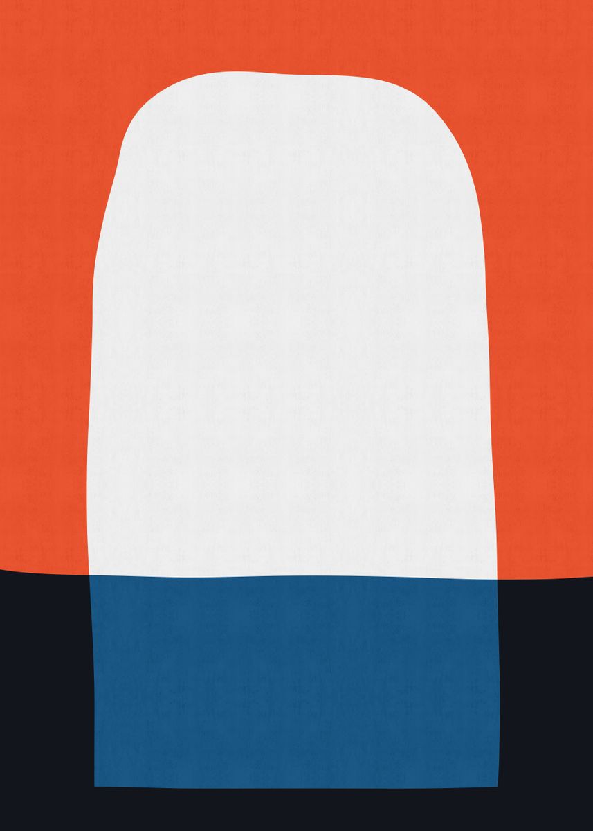 'Blue and red XIV' Poster by Vitor Costa | Displate