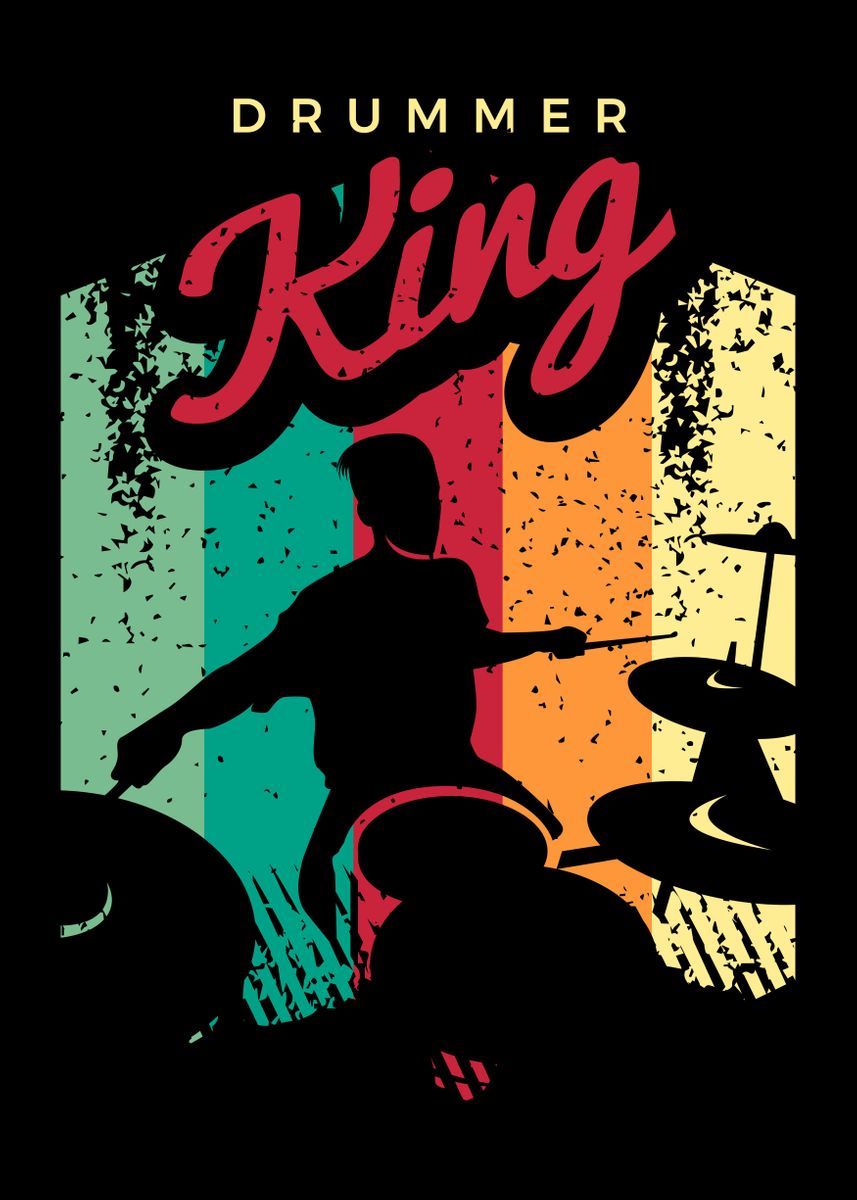 'Drum Kit Percussion Design' Poster, picture, metal print, paint by ...