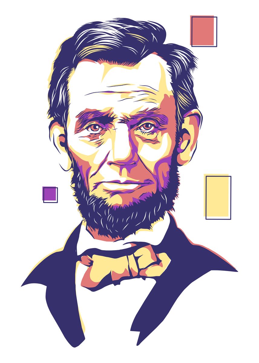 'abraham lincoln pop art' Poster, picture, metal print, paint by ...