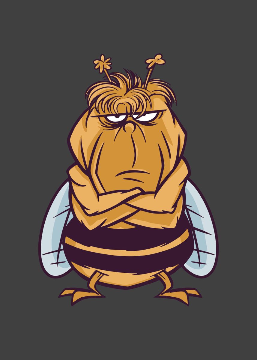 'Bees Meme Funny' Poster, picture, metal print, paint by schmugo | Displate