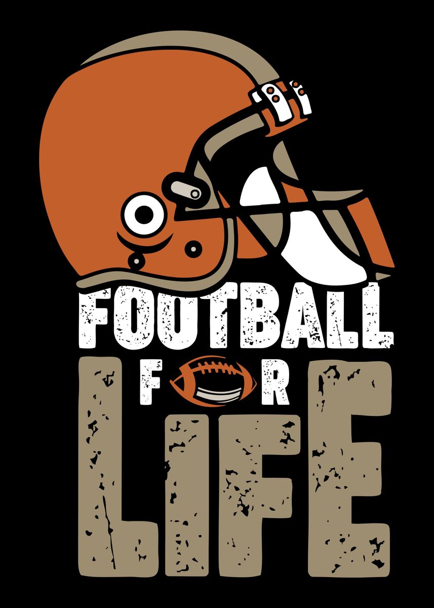 'football funny american sp' Poster, picture, metal print, paint by ...