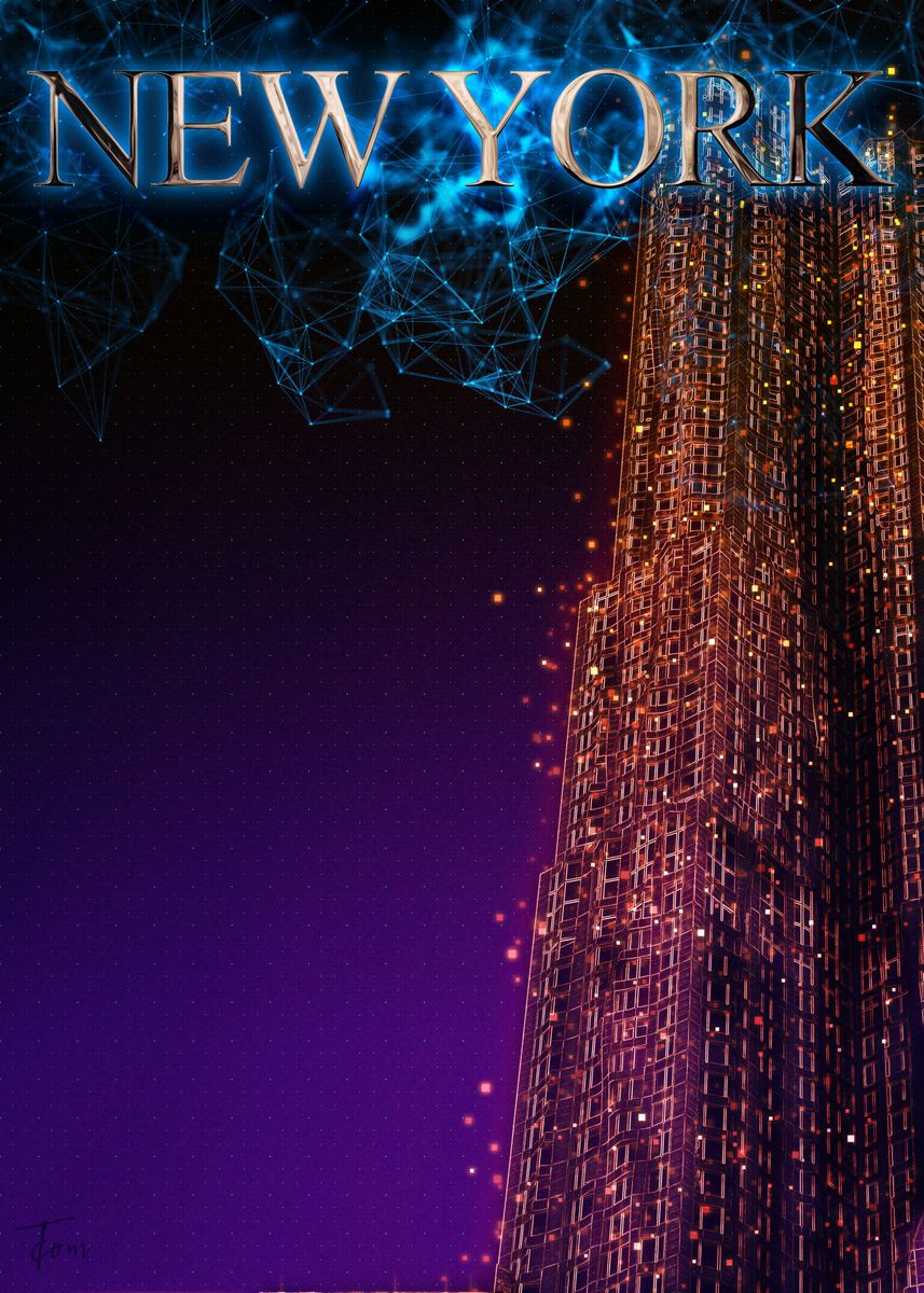 'New York' Poster, picture, metal print, paint by Petra Rommelfanger ...