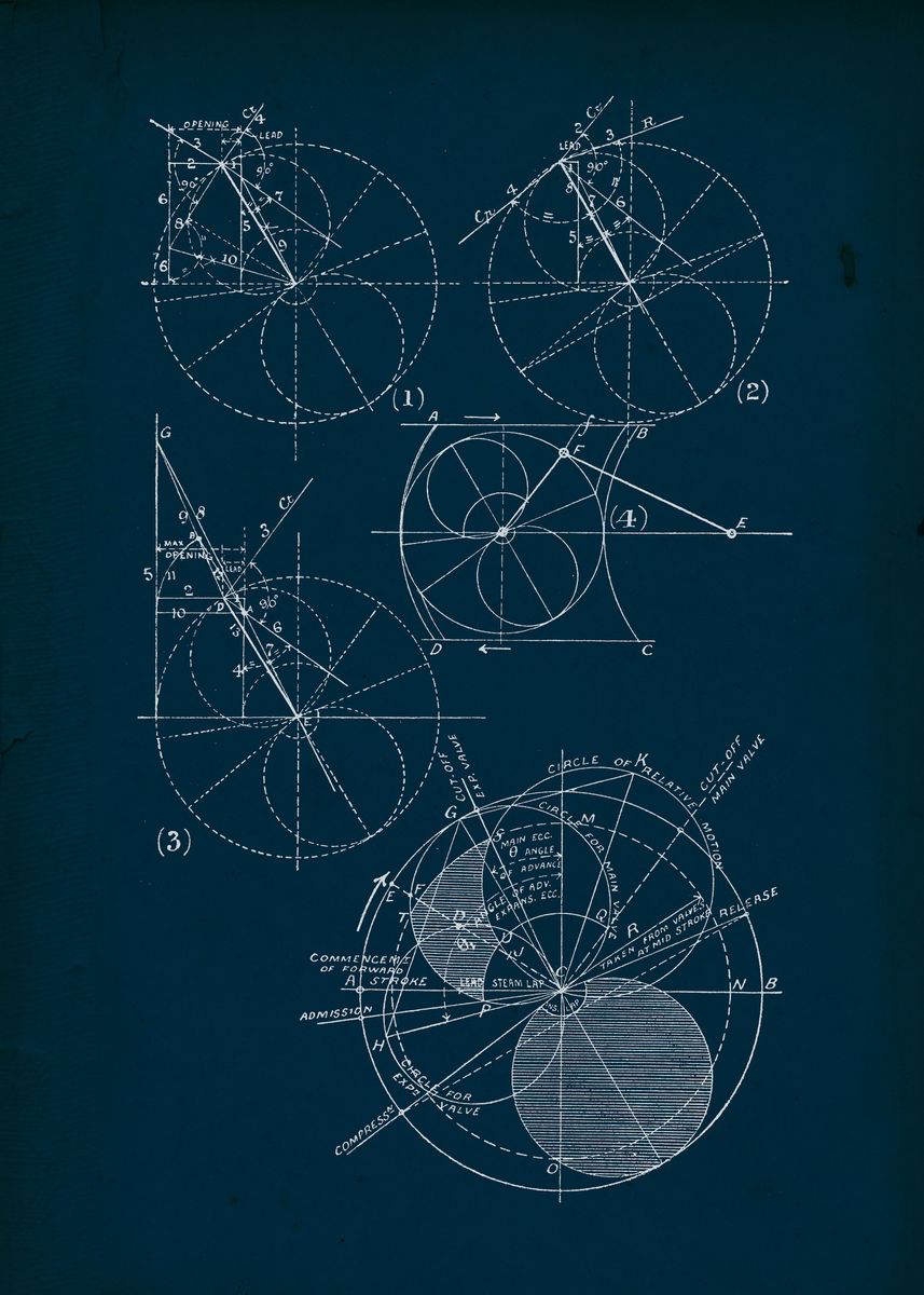 'Valve Mechanical Blueprint' Poster, picture, metal print, paint by Jay ...