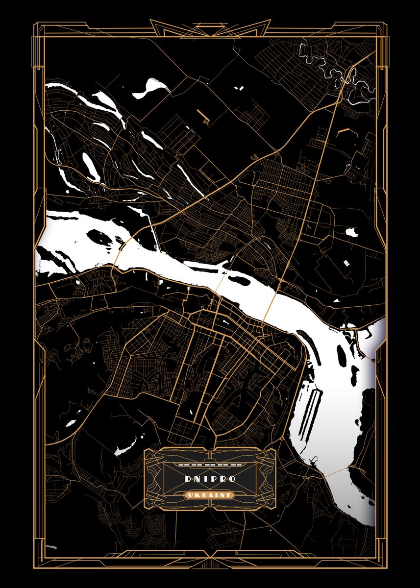 'Dnipro Ukraine' Poster, picture, metal print, paint by Five Senses Art ...