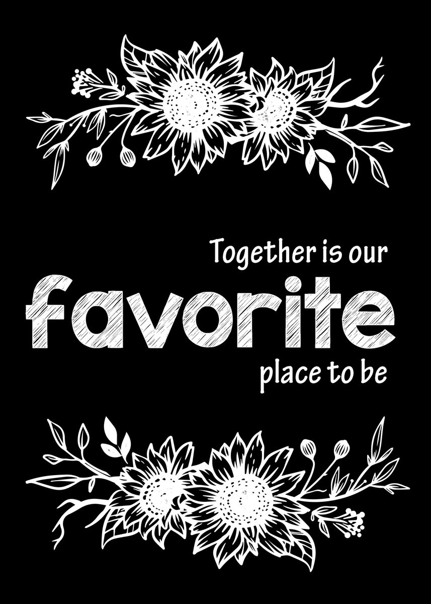 'Our favorite place to be' Poster, picture, metal print, paint by ...