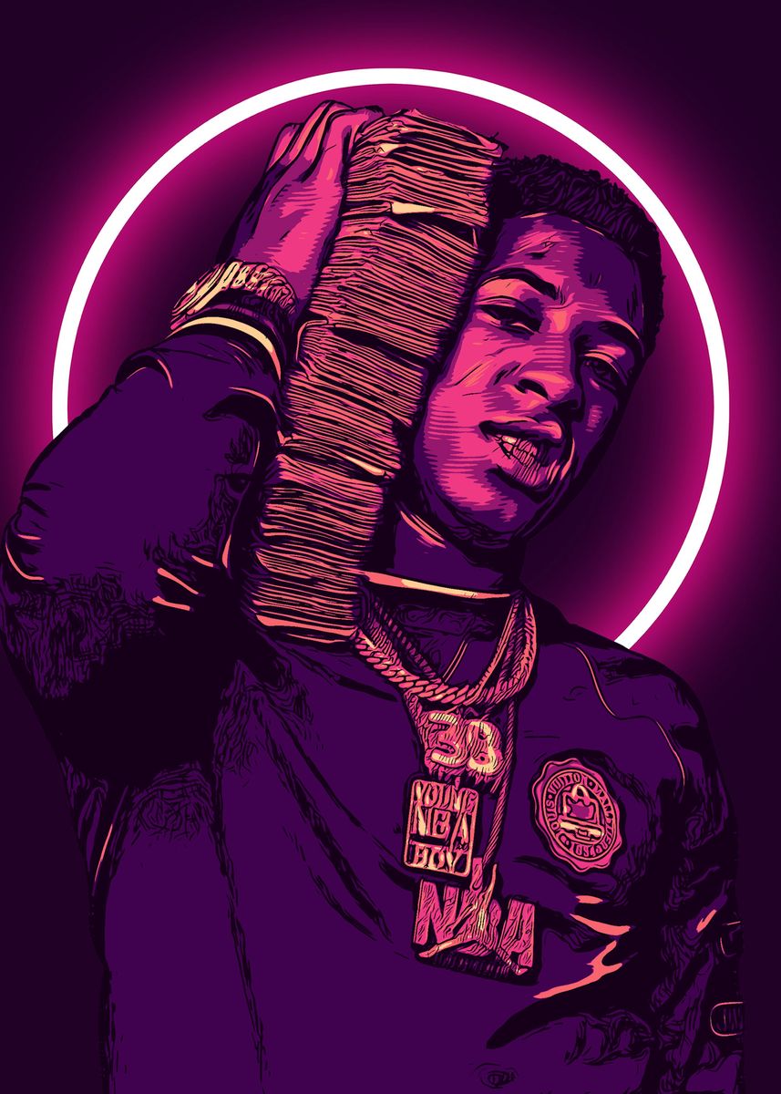 'YoungBoy Never Broke Again' Poster, picture, metal print, paint by TI ...