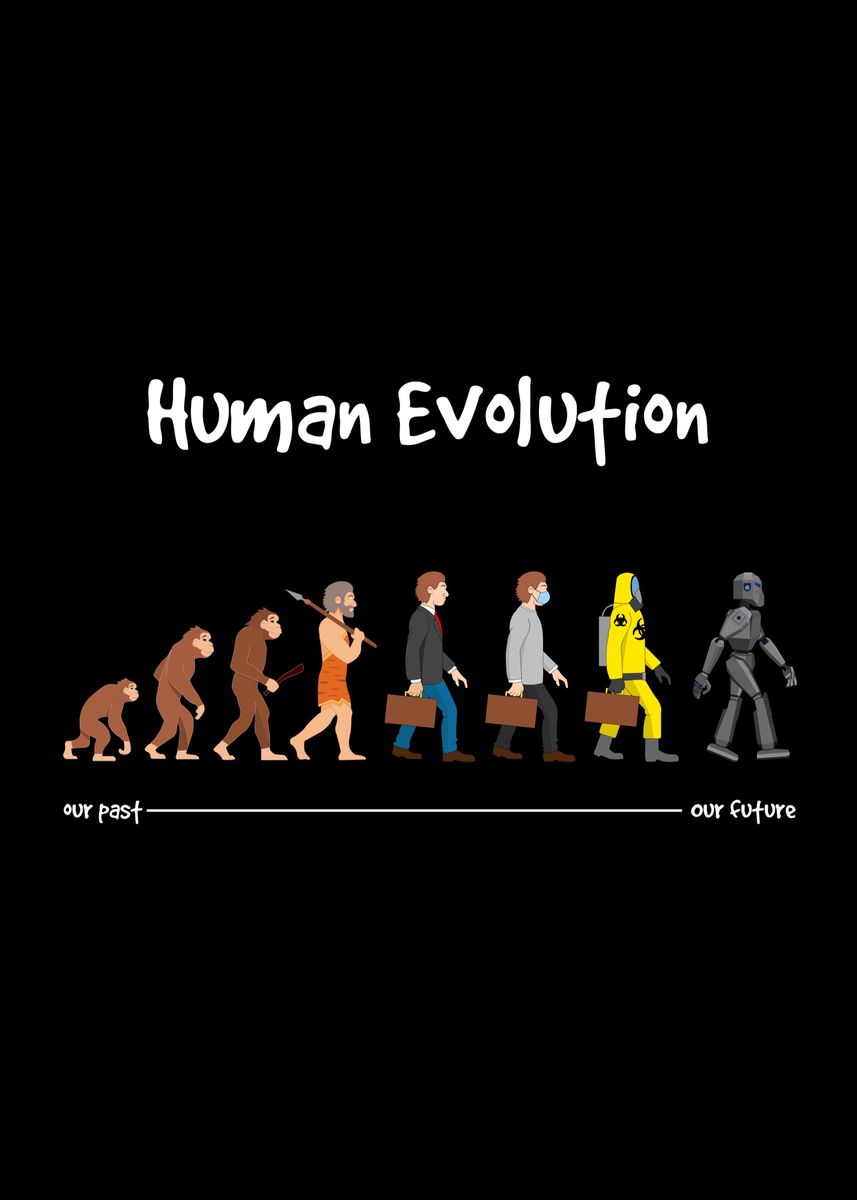'Evolutiona our far future' Poster, picture, metal print, paint by ...