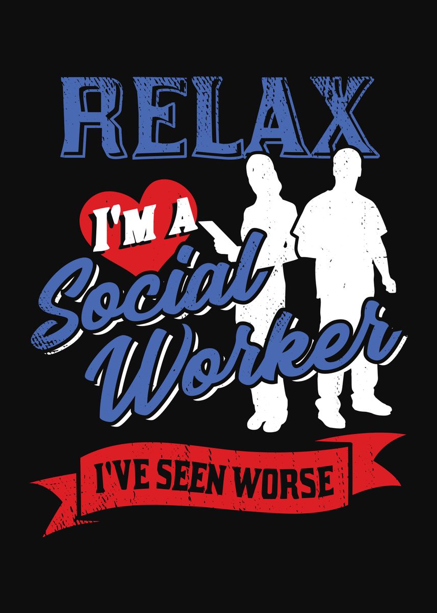 'Social Worker Design ' Poster, picture, metal print, paint by Marcel ...