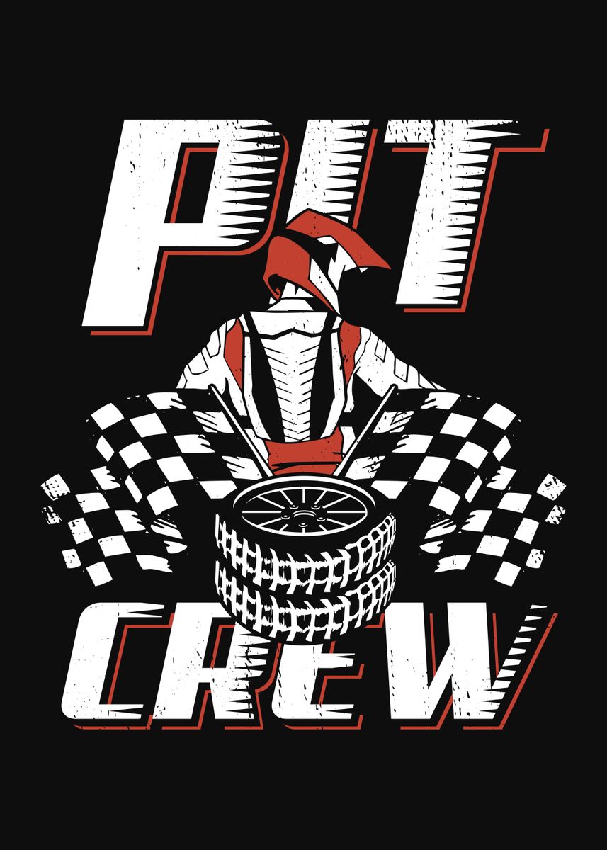 'Motocross Pit Crew Design ' Poster, picture, metal print, paint by ...