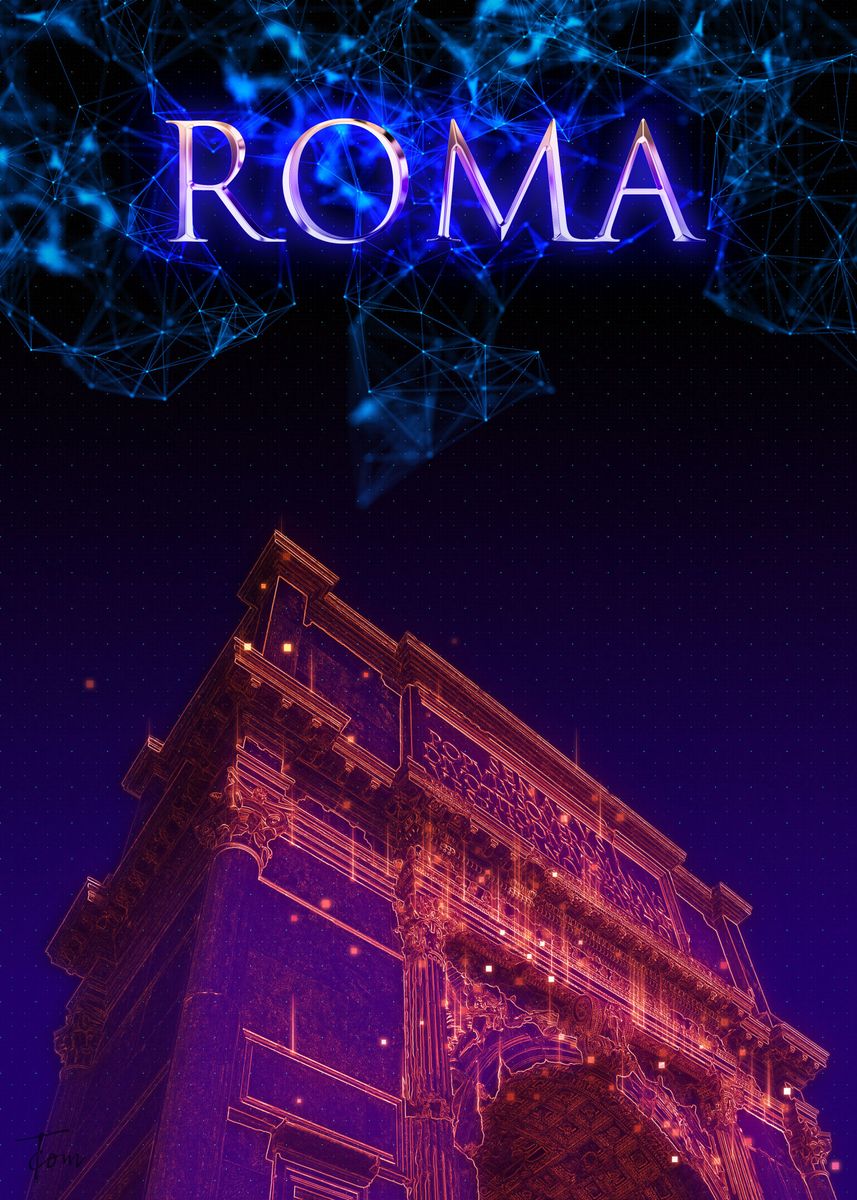'Roma' Poster, picture, metal print, paint by Petra Rommelfanger | Displate