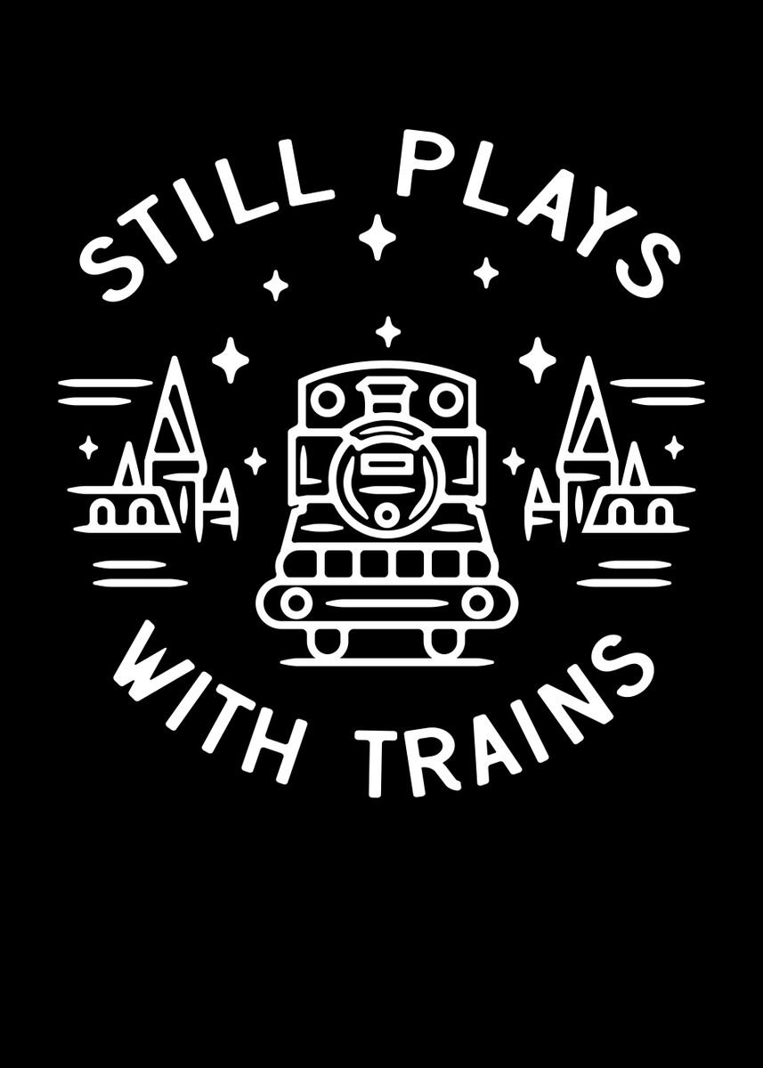 'Model Train Locomotive' Poster, picture, metal print, paint by Foxxy ...