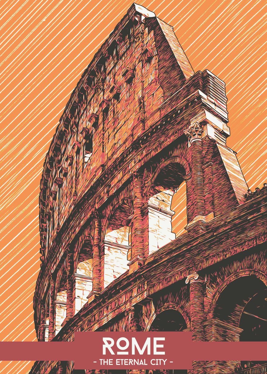 'Rome Poster Artwork ' Poster by Rizky Irawan | Displate
