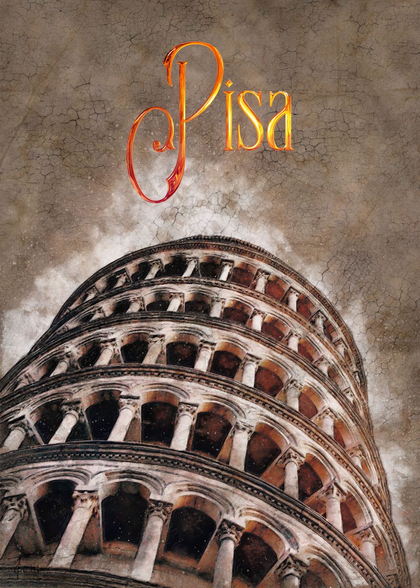 'Pisa' Poster, picture, metal print, paint by Petra Rommelfanger | Displate