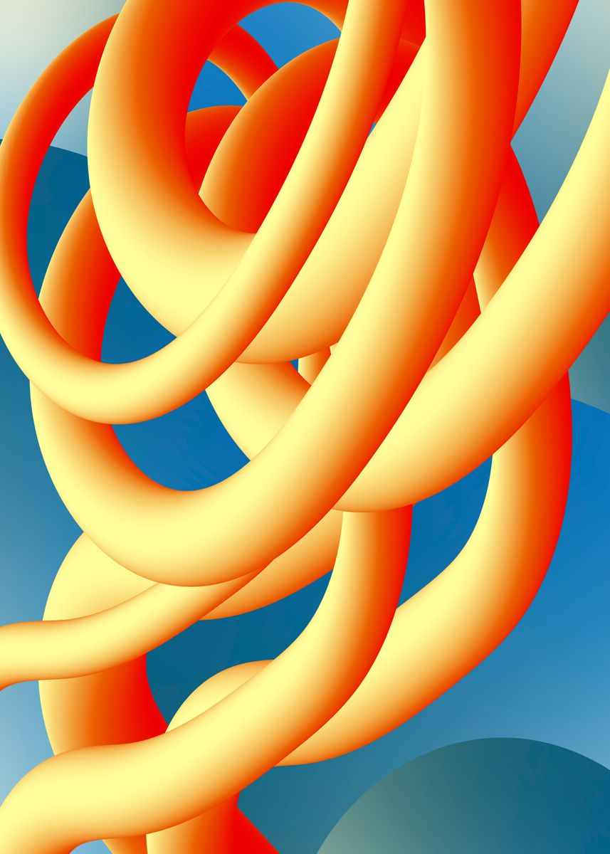 'Abstract Pipes' Poster by Full Throttle Art | Displate