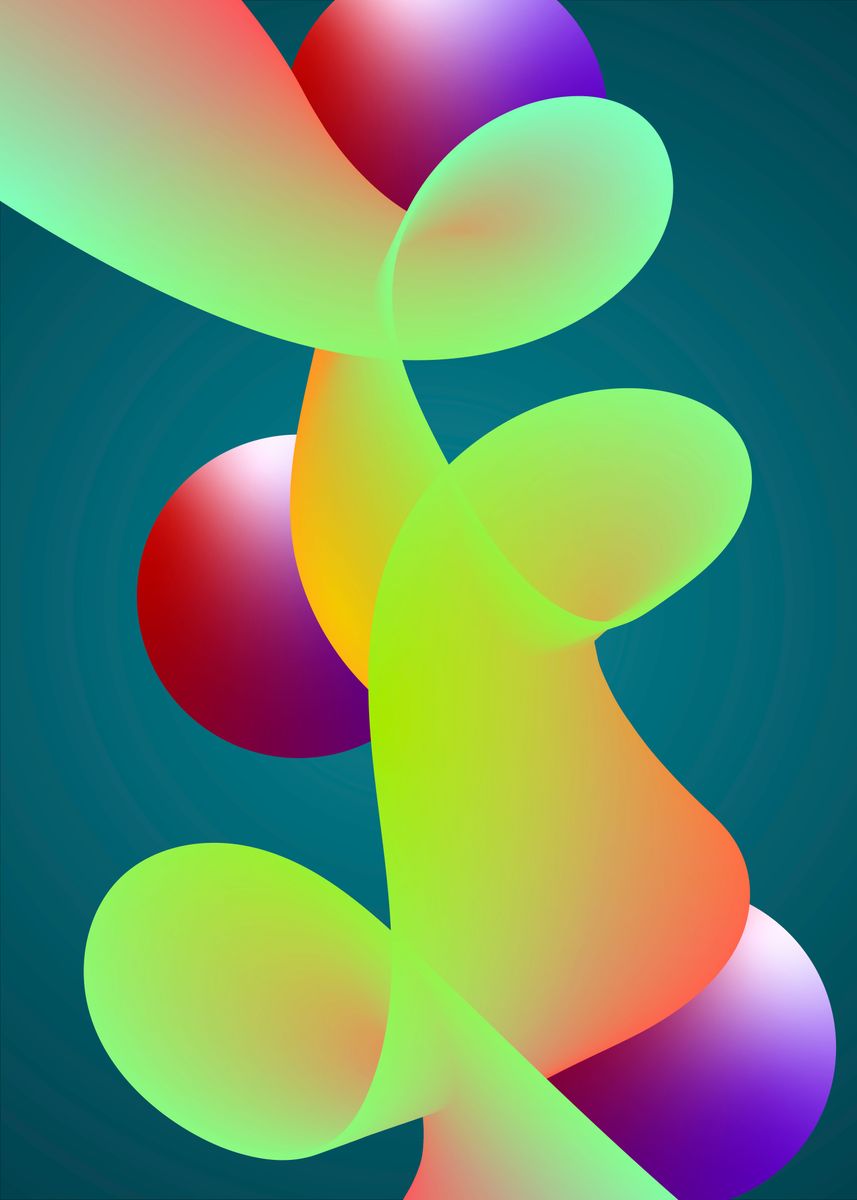 'Abstract Wind' Poster, picture, metal print, paint by Full Throttle ...