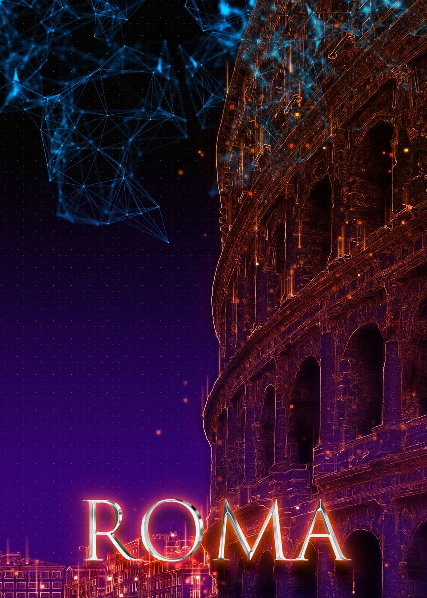 'Roma' Poster, picture, metal print, paint by Petra Rommelfanger | Displate