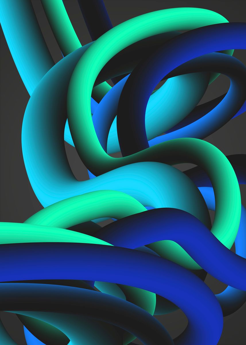 'Abstract Pipes ' Poster, picture, metal print, paint by Full Throttle ...