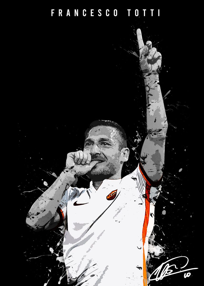 'Francesco Totti' Poster, picture, metal print, paint by Ki STD | Displate