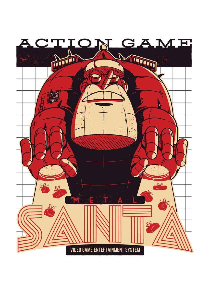 'Metal Santa' Poster, picture, metal print, paint by Maax Fantasy ...