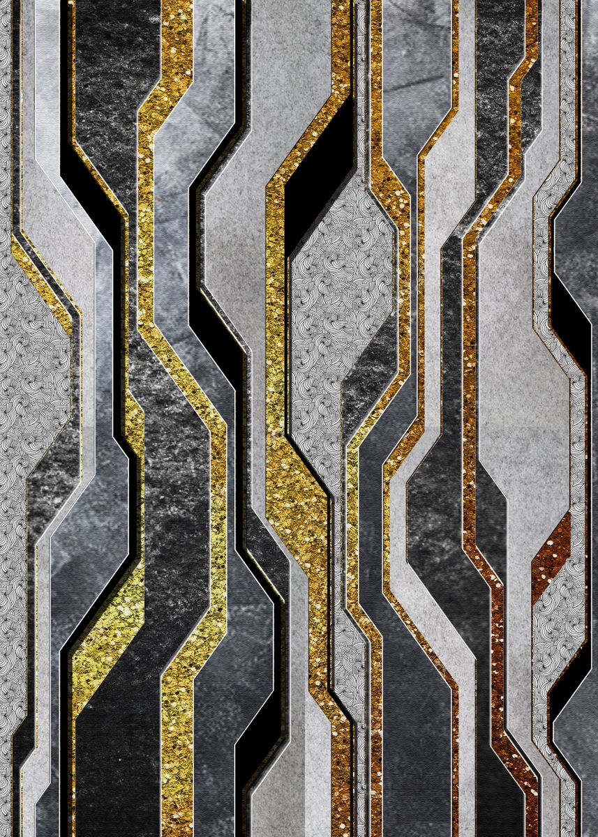 'ABSTRACT 04' Poster, picture, metal print, paint by JAT DESIGNS | Displate