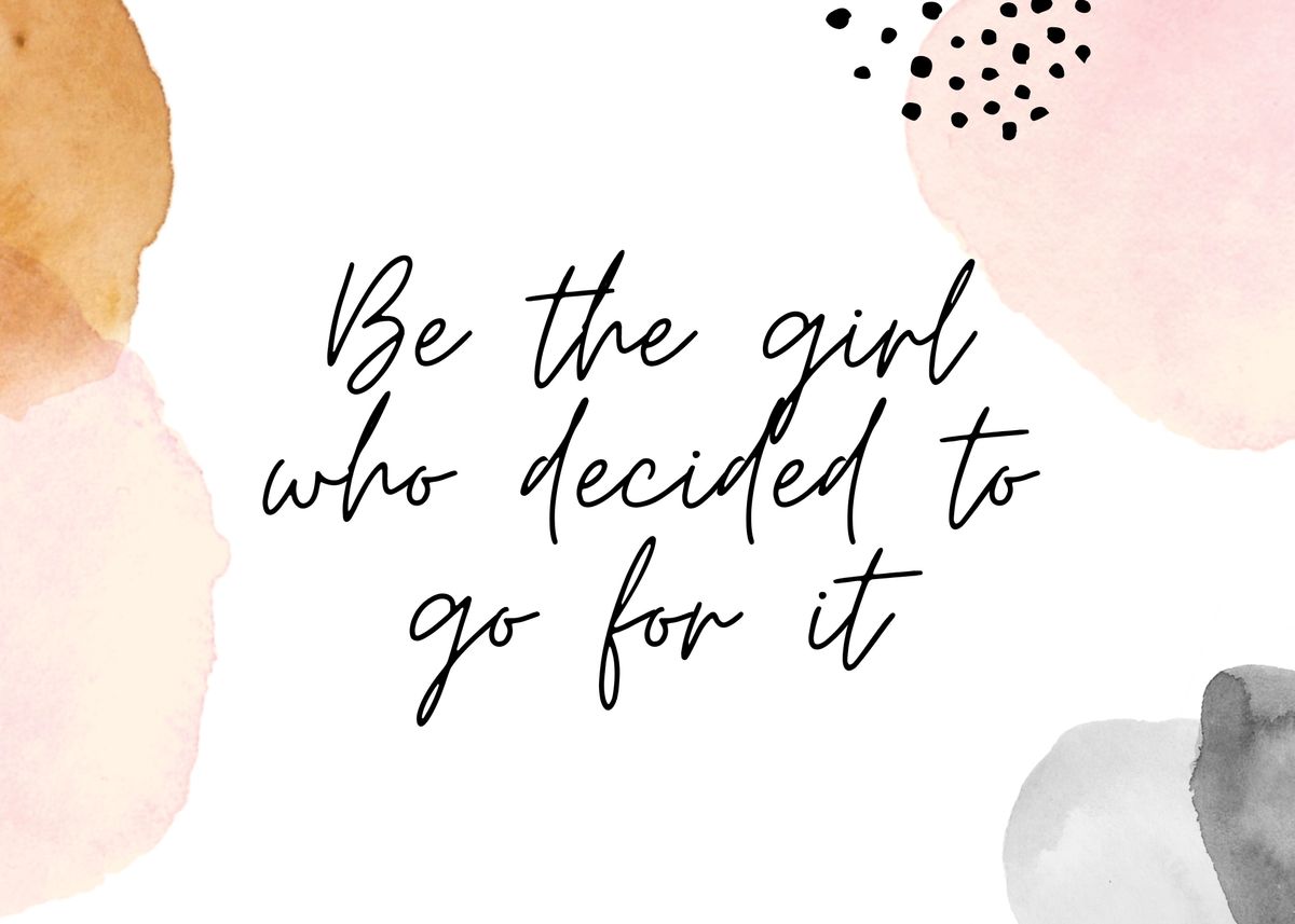 'Inspirational Girl' Poster by Family Cutey | Displate