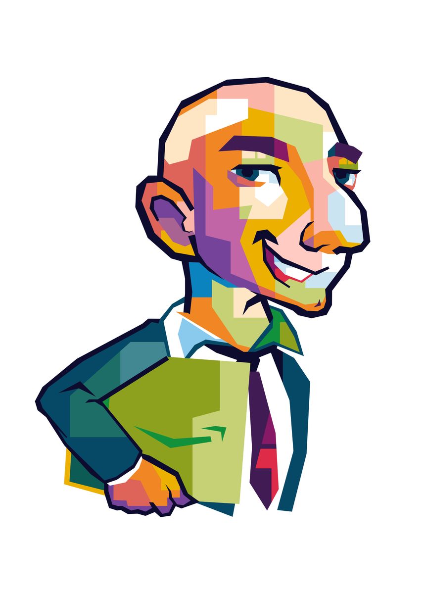 'Jeff Bezos Character' Poster, picture, metal print, paint by Erick ...