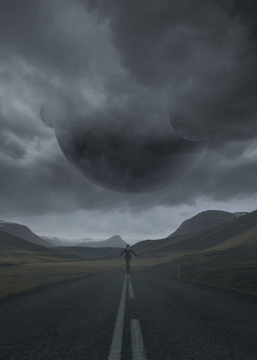 'dark day' Poster by Trigonal Art | Displate