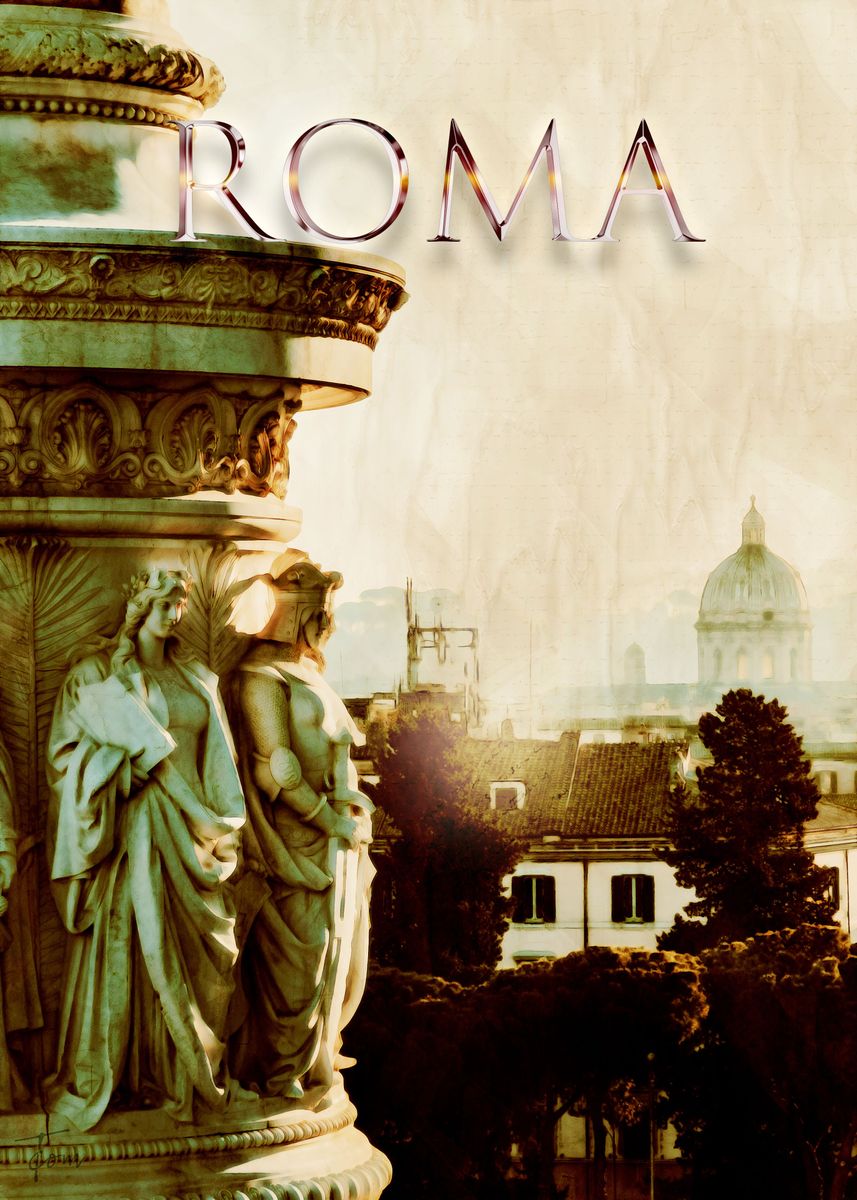 'Roma' Poster, picture, metal print, paint by Petra Rommelfanger | Displate