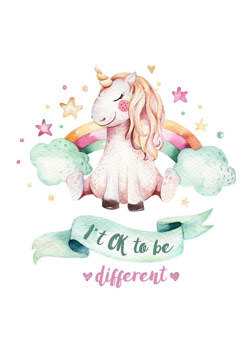 'It is OK to be different' Poster by Juliana RW | Displate
