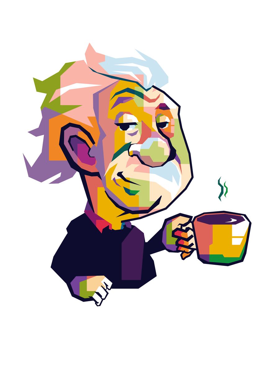 'Albert Einstein Character' Poster by Erick Sato | Displate