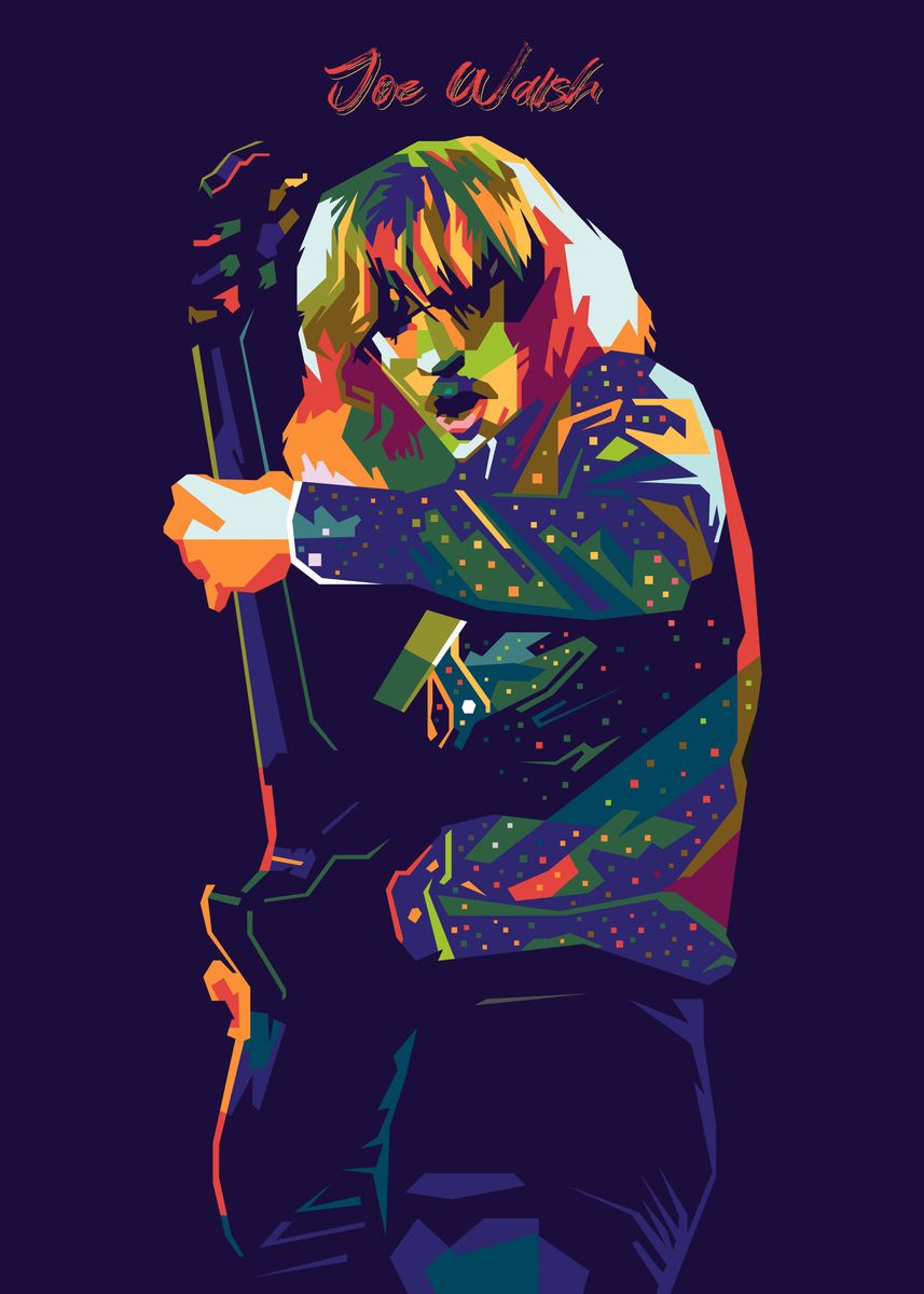 'Joe walsh' Poster, picture, metal print, paint by nofa aji zatmiko ...