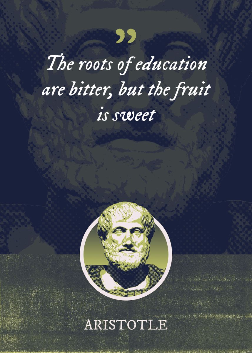 'The roots of education are' Poster, picture, metal print, paint by ...