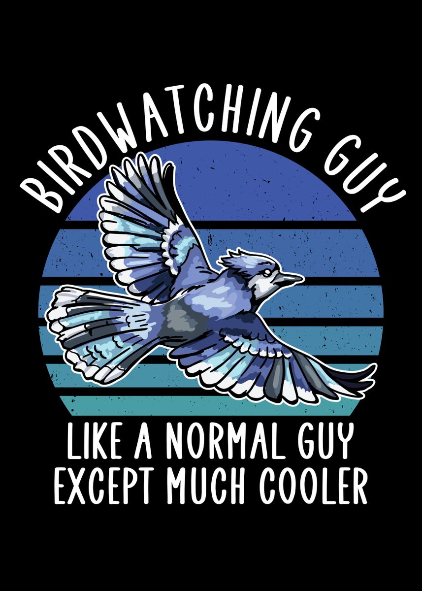 'Birdwatching guy' Poster, picture, metal print, paint by Andreas ...