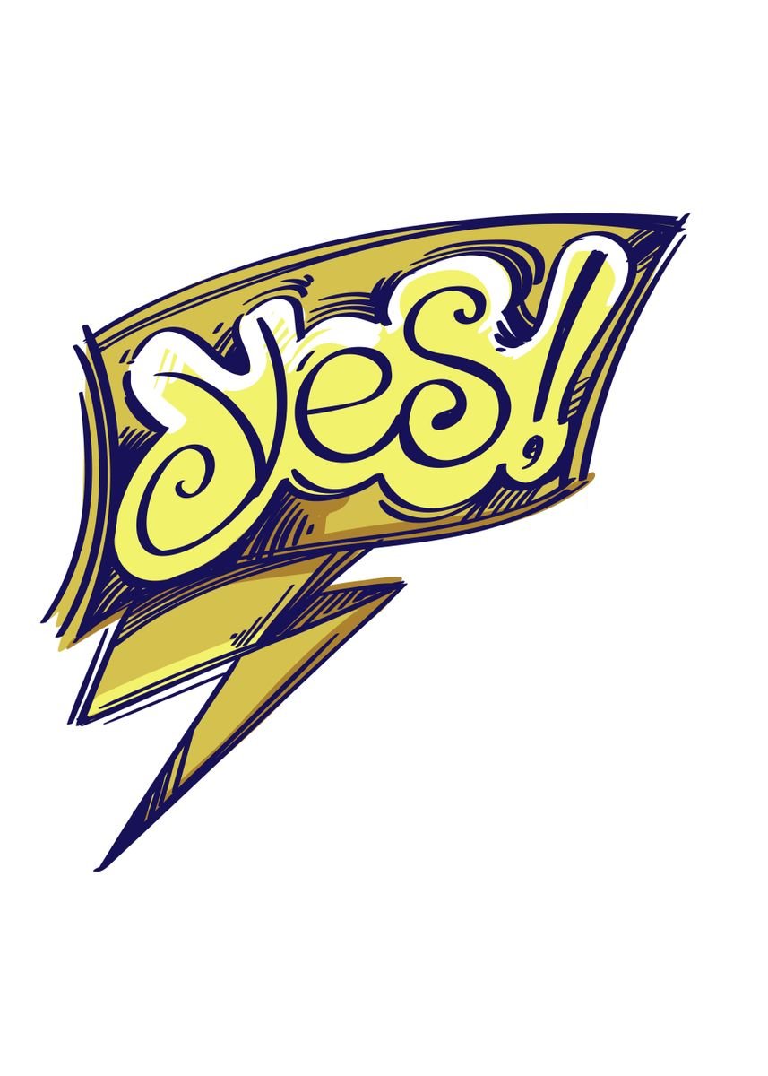 'YES Speech Bubbles' Poster, picture, metal print, paint by MisterGoose ...