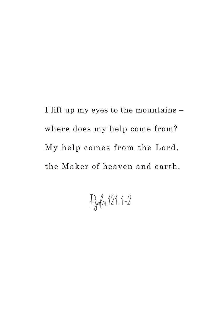 'Psalm 121' Poster, picture, metal print, paint by Tiny Seed | Displate