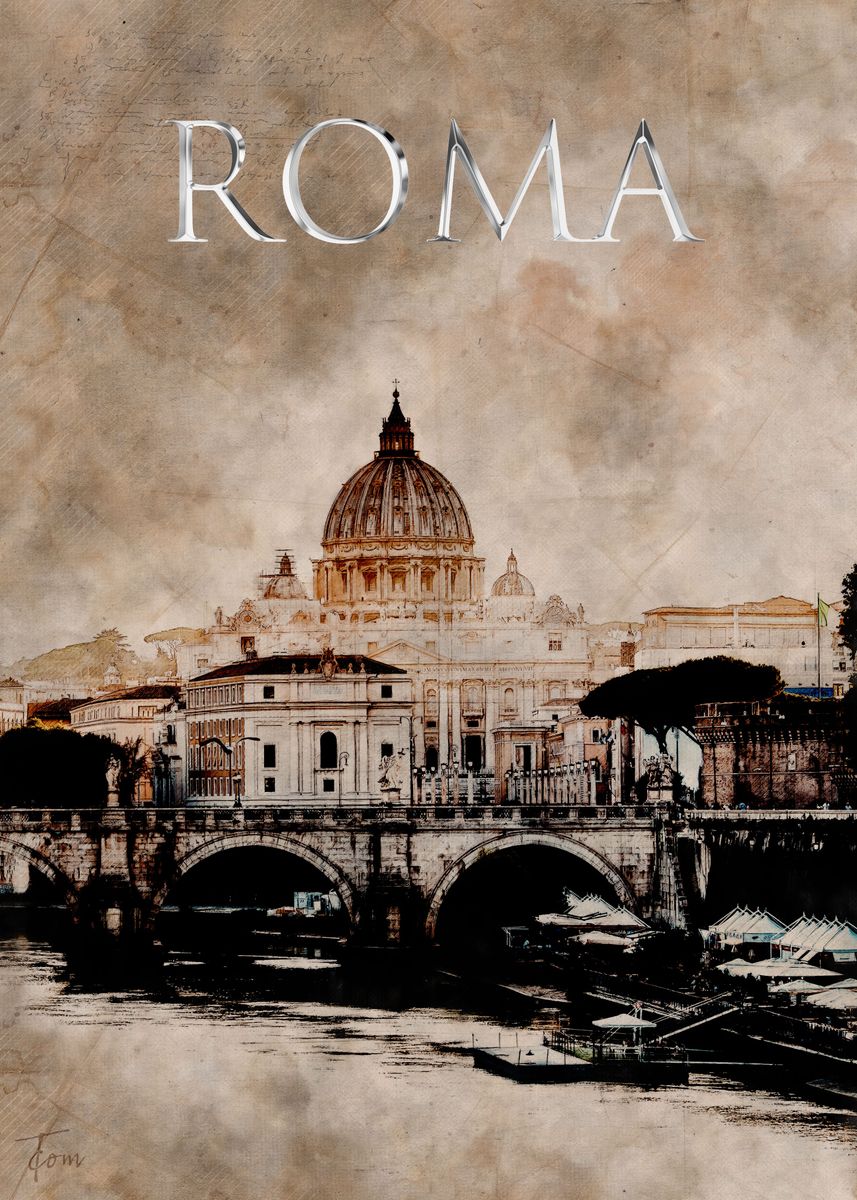 'Roma' Poster, picture, metal print, paint by Petra Rommelfanger | Displate