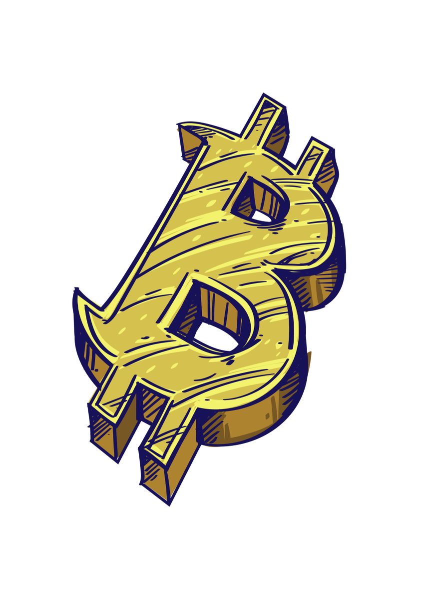 'Bitcoin Color Illustration' Poster, picture, metal print, paint by ...