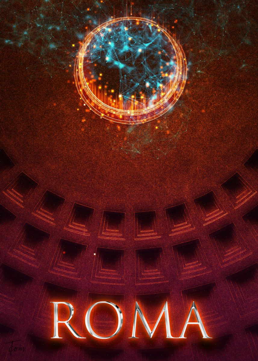 'Roma' Poster, picture, metal print, paint by Petra Rommelfanger | Displate