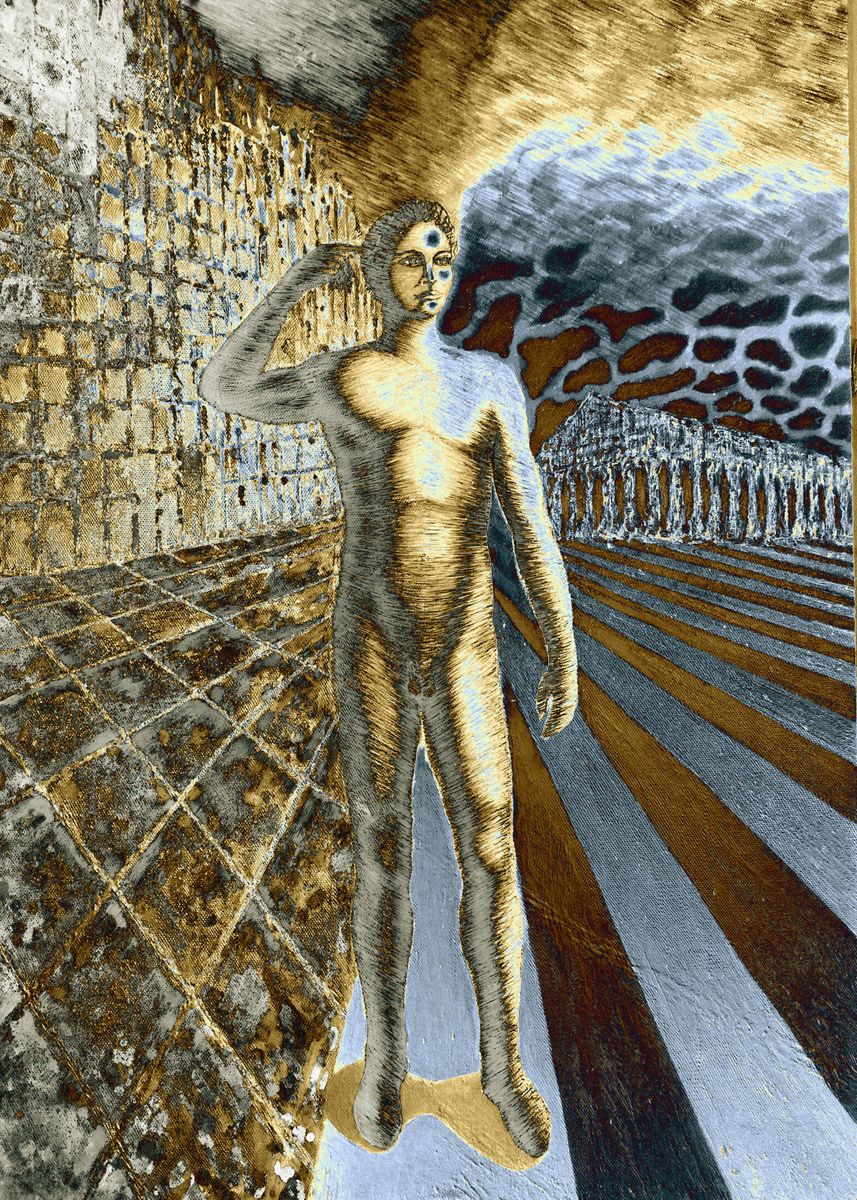 ' Agoraphobia' Poster, picture, metal print, paint by Real Green | Displate