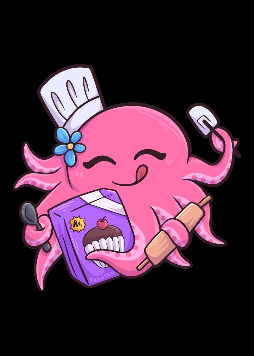 'Octopus cooking cuisine cu' Poster by fansinn | Displate