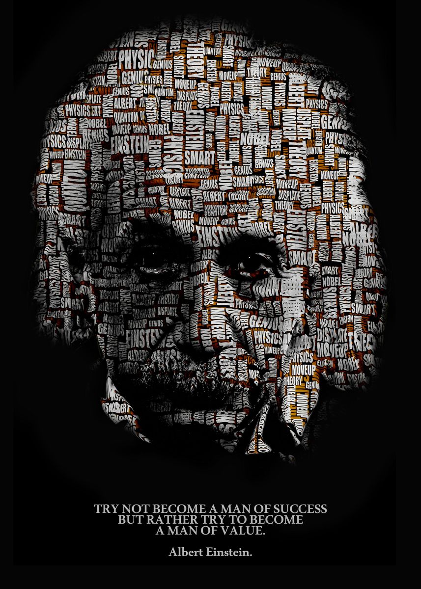 'ALBERT EINSTEIN QUOTE' Poster, picture, metal print, paint by MoveUp ...
