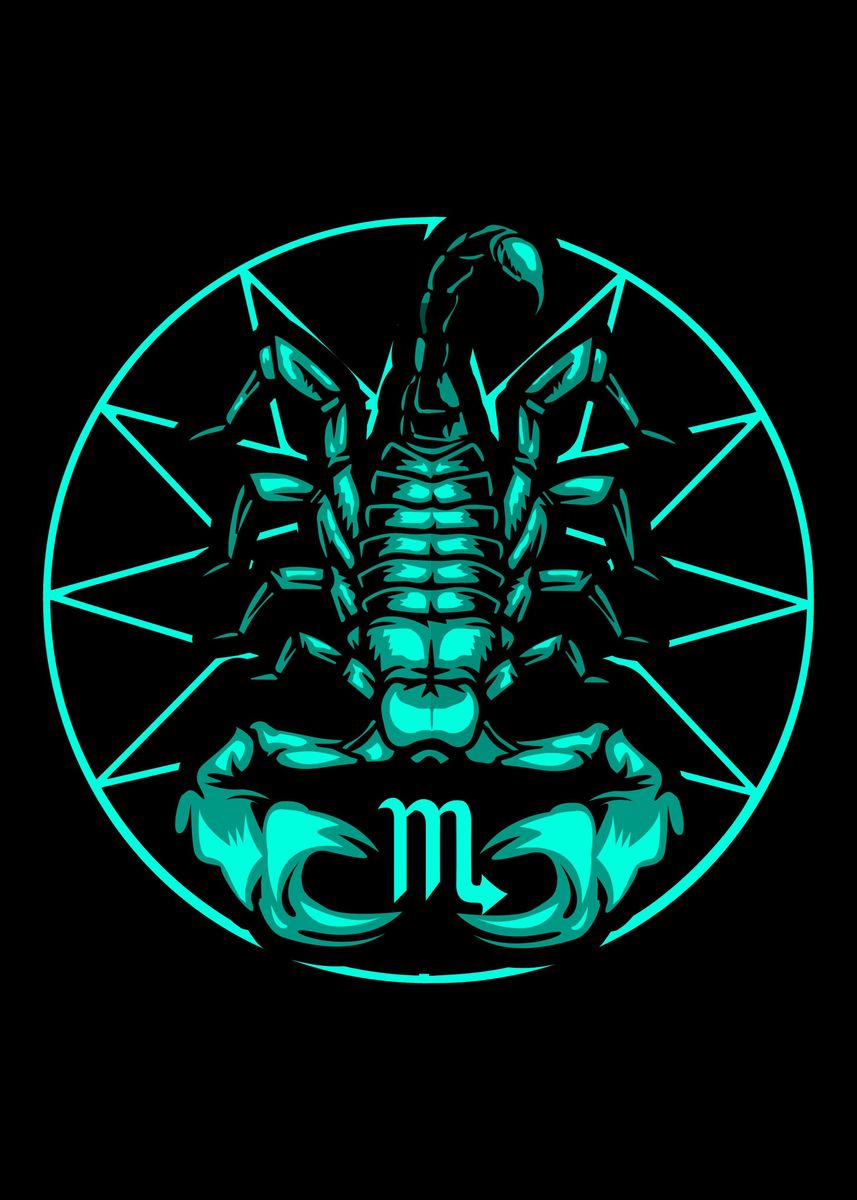 'Scorpion Scorpio Zodiac' Poster, picture, metal print, paint by ...