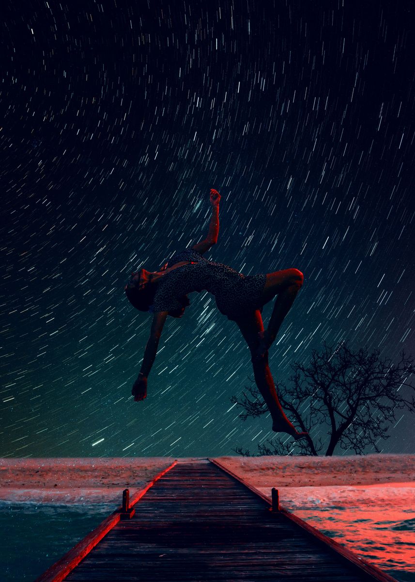 'dancing stars' Poster, picture, metal print, paint by alesha art ...