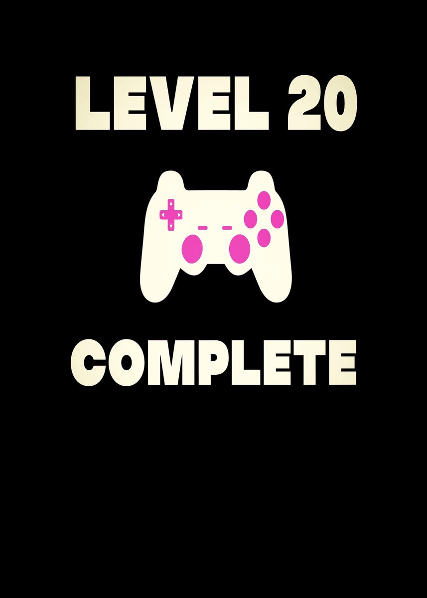 '20th birthday gaming gamer' Poster by sytacdesign | Displate