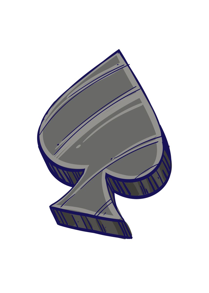 'Spade Color Illustration' Poster, picture, metal print, paint by ...